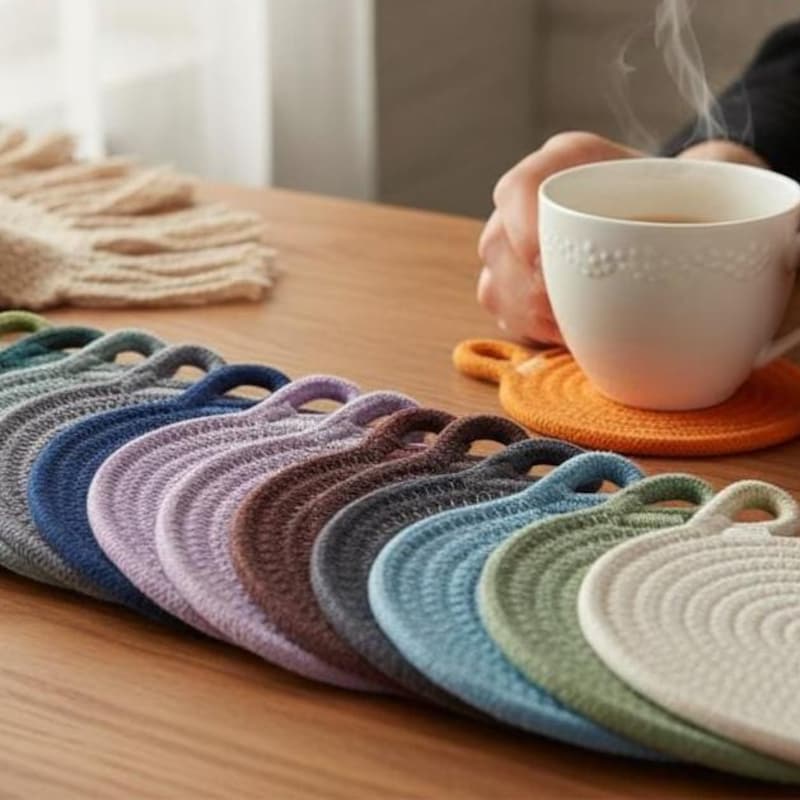Woven Cotton Coasters - Etsy