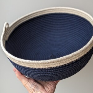 Rope Basket, More Hand-dyed Colors Available, Vegan Cotton Rope Basket ...