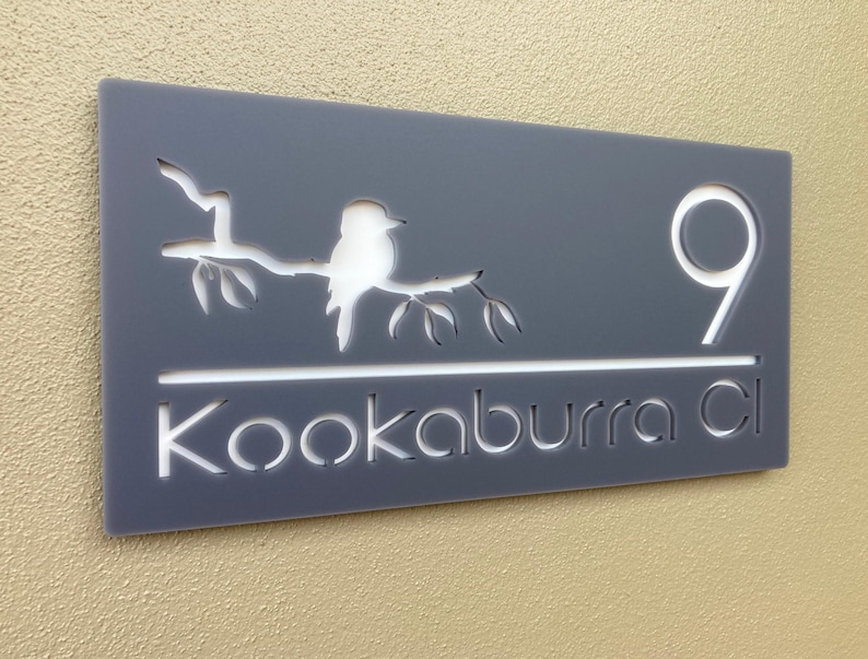 House Number Address Signs and Plaques With Kookaburra - Etsy Australia