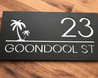 Palm Tree House Sign - Etsy Australia