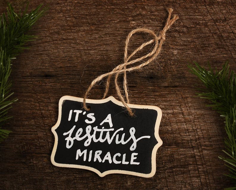 It's a Festivus Miracle Chalkboard Christmas Ornament - Etsy