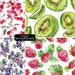 7 SEAMLESS Watercolor Fruits Digital Paper, Fruit Background, Fruit ...