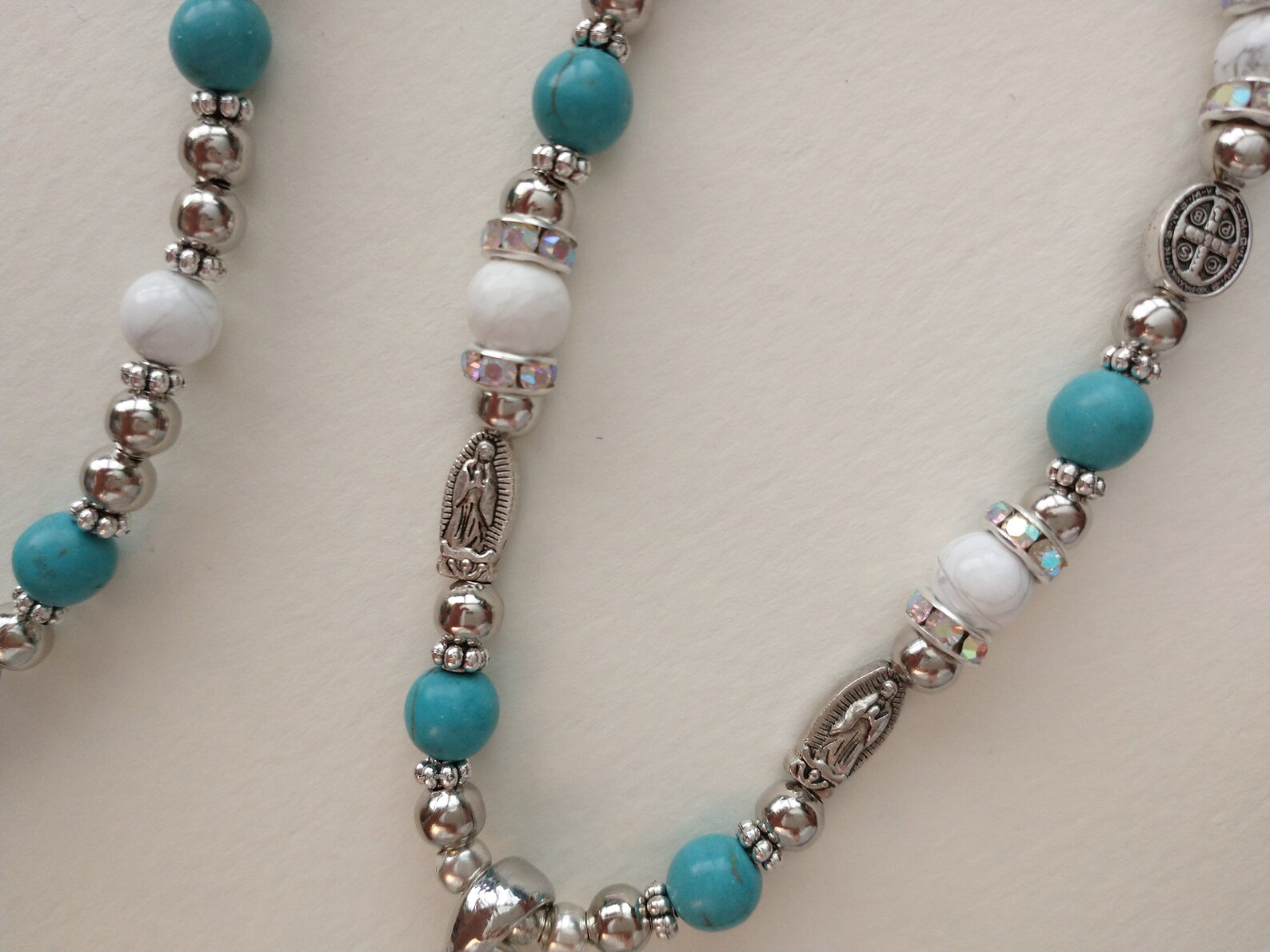 Bead Necklace With Mexican Cross - Etsy