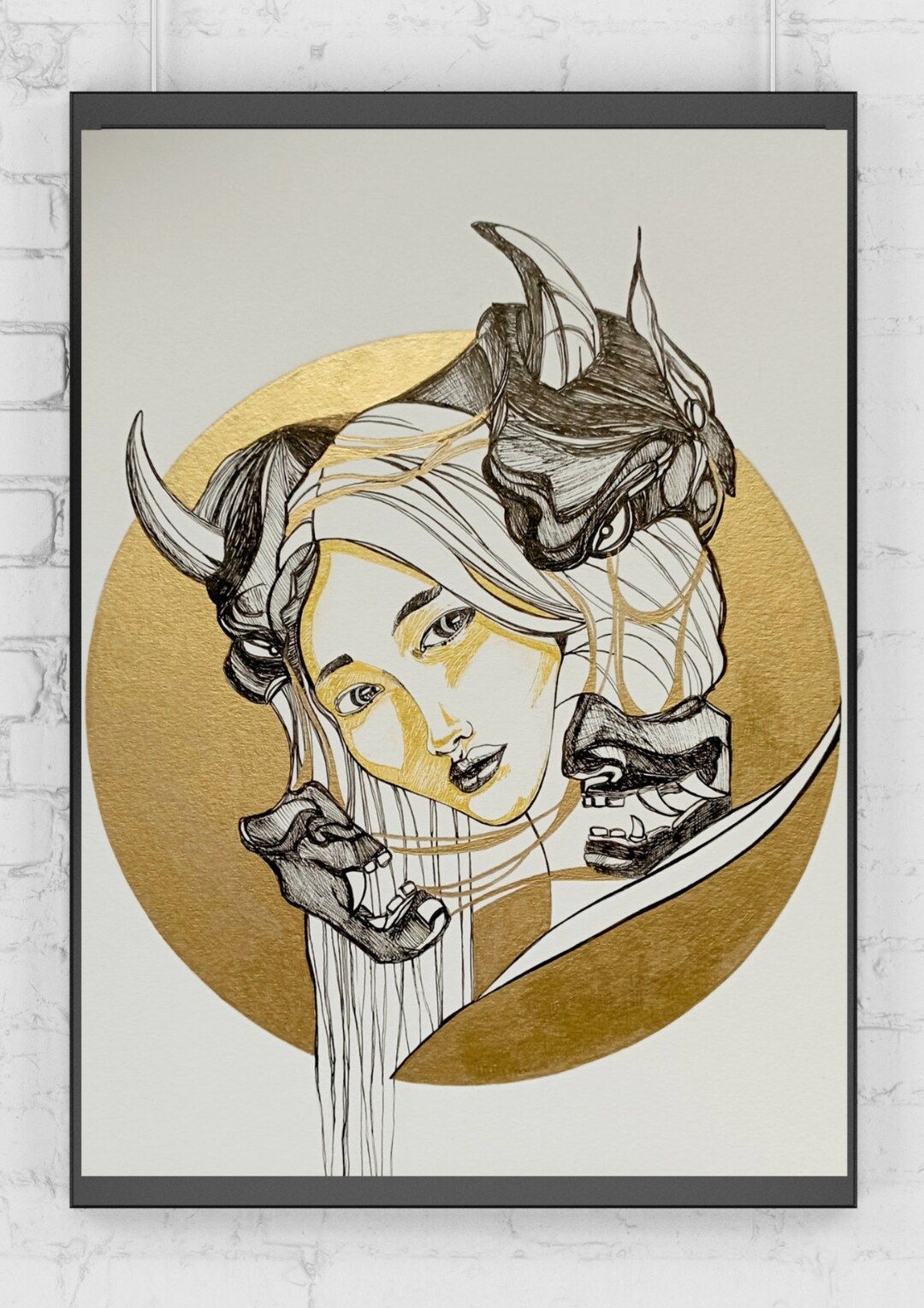 Hannya A4 Drawing, Japanese Mythology, Japanese Folklore, Yokai ...