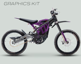 Surron Light Bee X Graphics Kit SLICE BLACK PINK Stickers Grunge ...