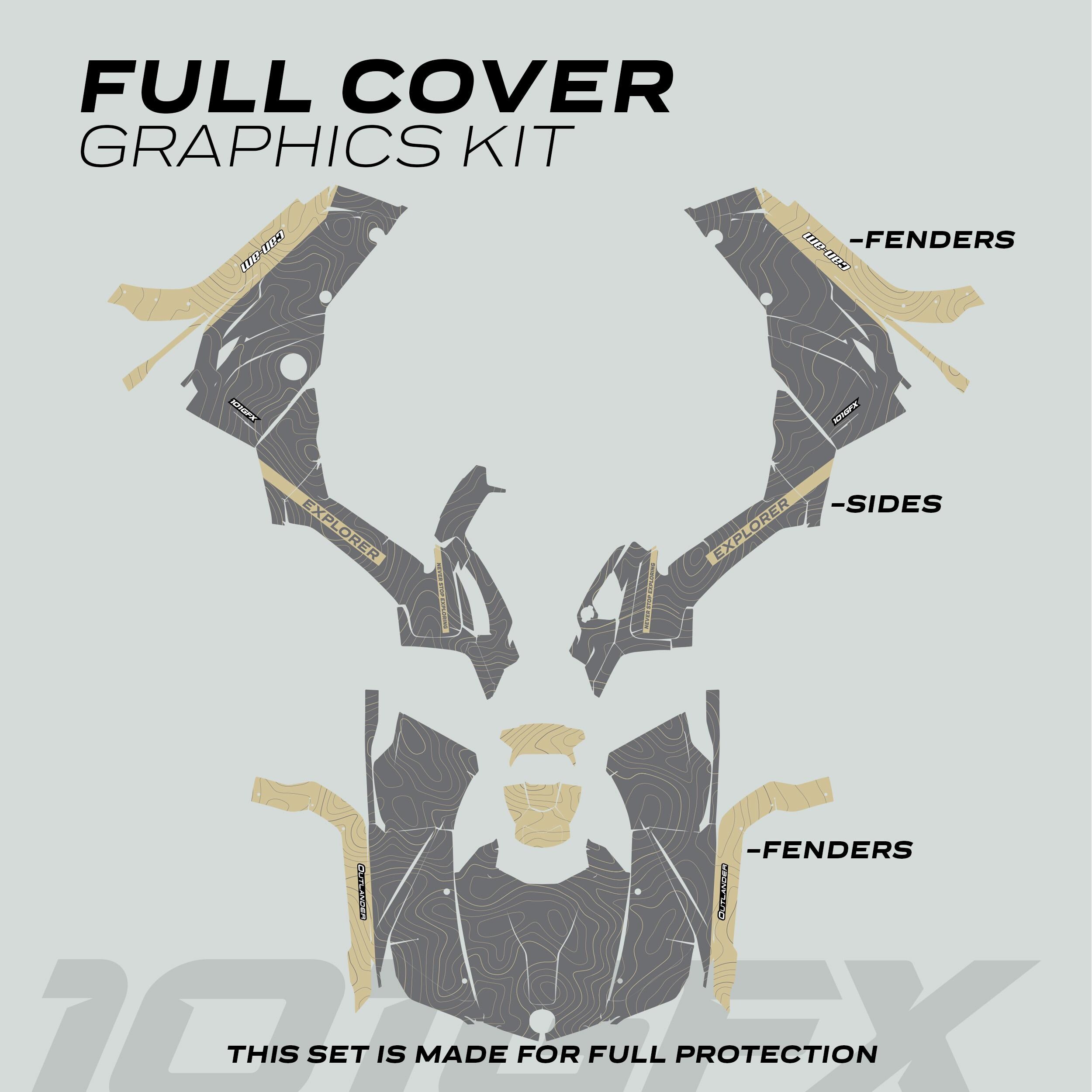 Can-am OUTLANDER G2 Graphics Kit EXPLORER Grey Sand for 650 / 800 ...