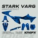 Stark Varg Graphics Kit HEXOCAM BLUE Decals Stickers Laminated Camo ...