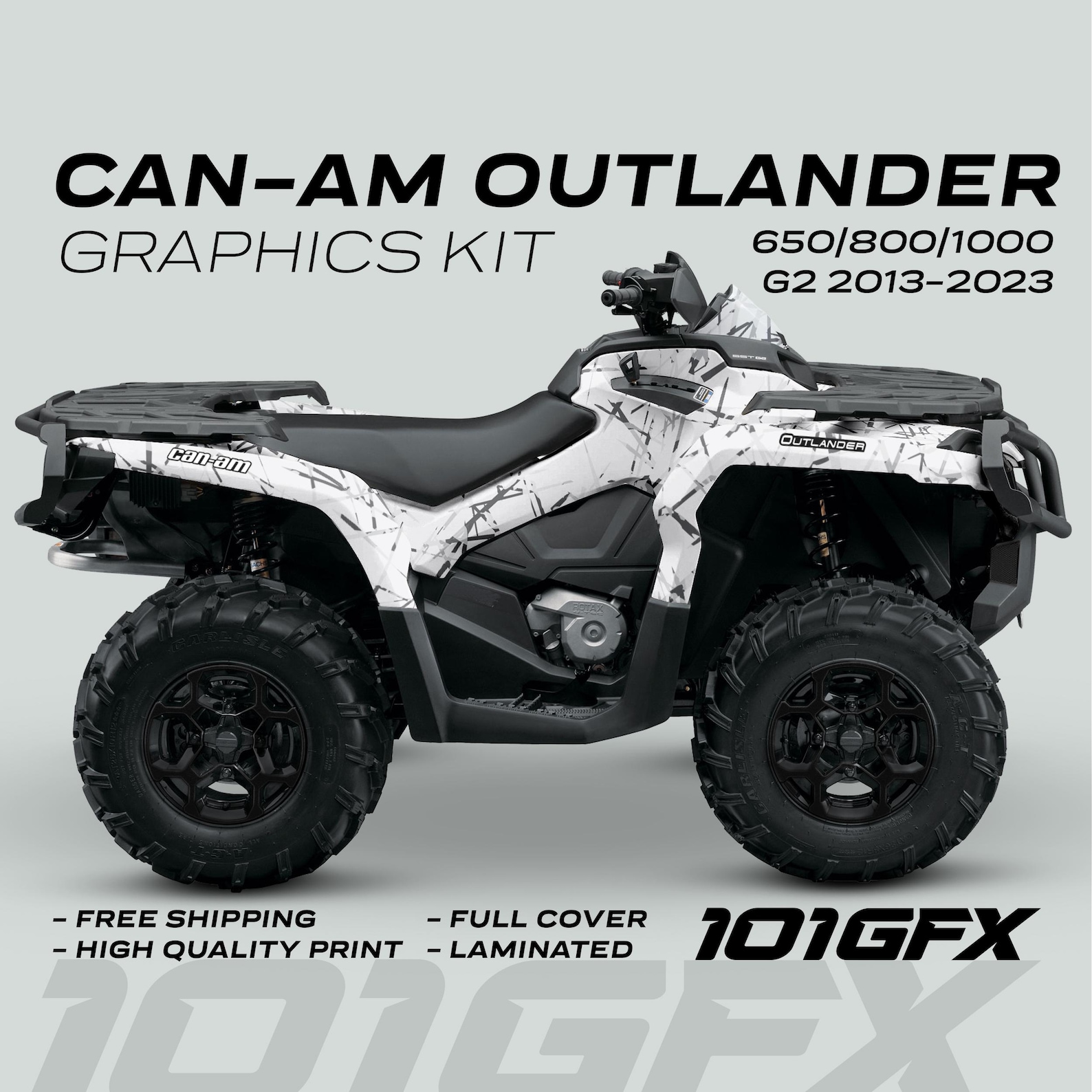 Can-am OUTLANDER G2 Graphics Kit SCRATCHY WINTER for 650 / 800 / 1000 ...