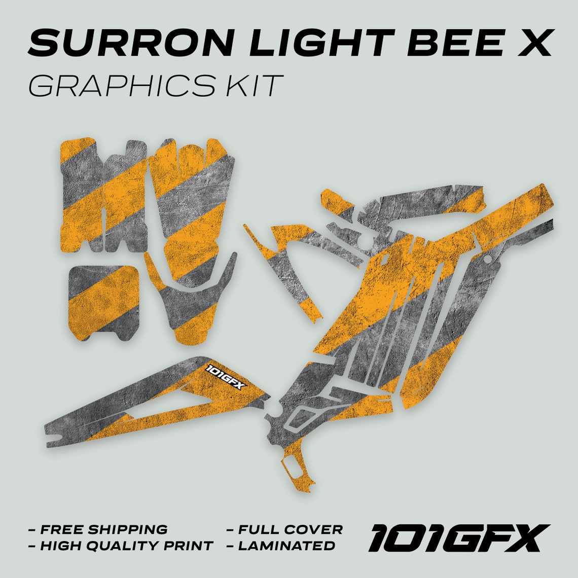 Surron Light Bee X Graphics Kit CONCRETE LINES Decals Stickers ...