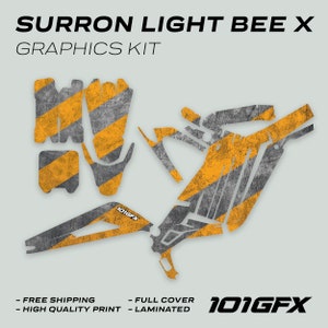 Surron Light Bee X Graphics Kit CONCRETE LINES Decals Stickers ...