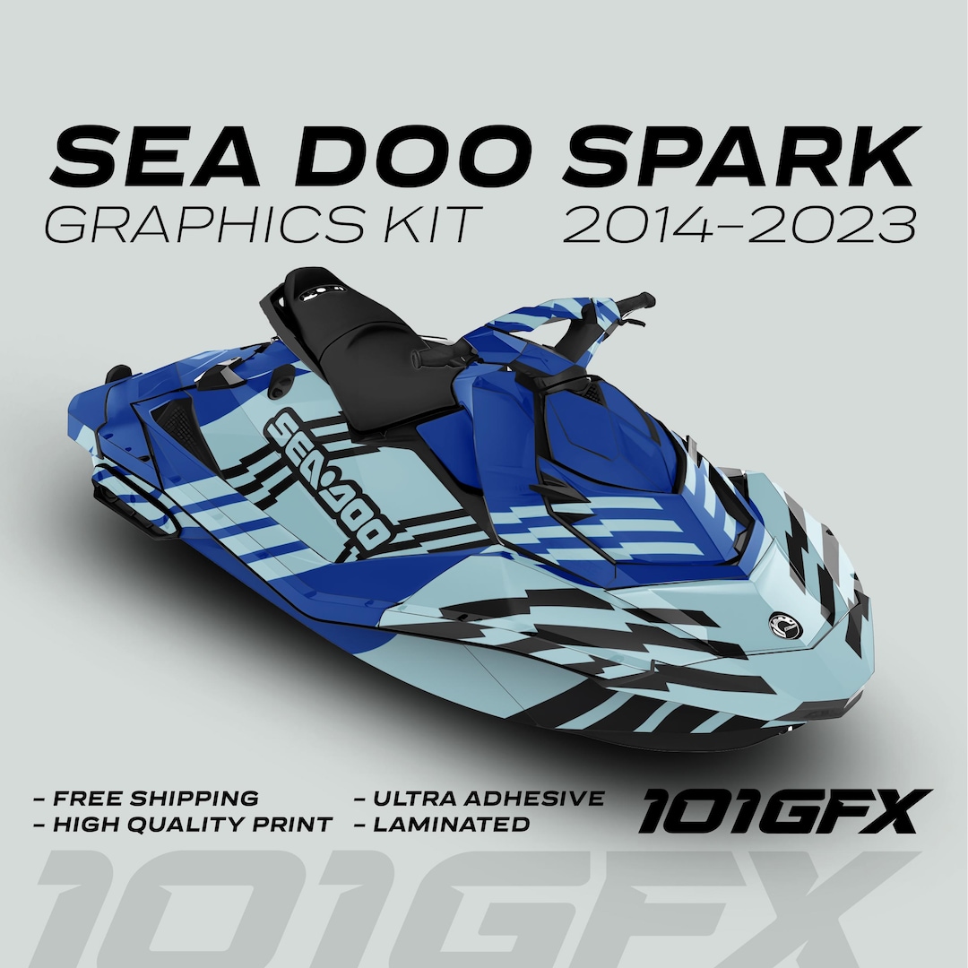Sea Doo Spark Graphics Kit FAST BLUE MILKY 2014-2023 Sea-doo Spark ...