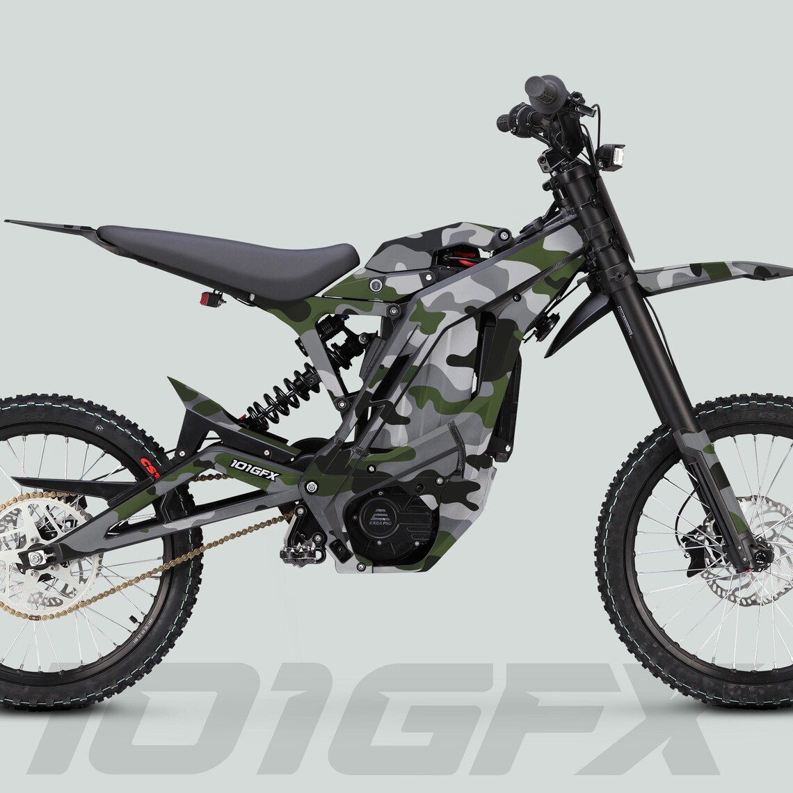 E Ride Pro SS Graphics Kit CAMOUFLAGE OLISH Decals Stickers Laminated ...