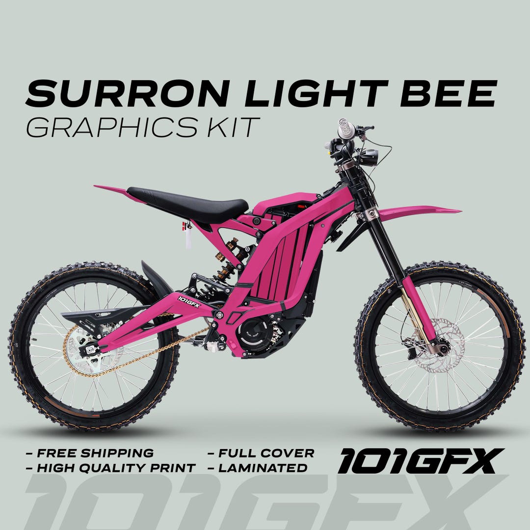 Surron Light Bee X Graphics Kit MONO COLOR PINK Stickers Color Change ...