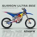 Surron Ultra Bee Graphics Kit R BULL RACE BLACK Decals Stickers ...