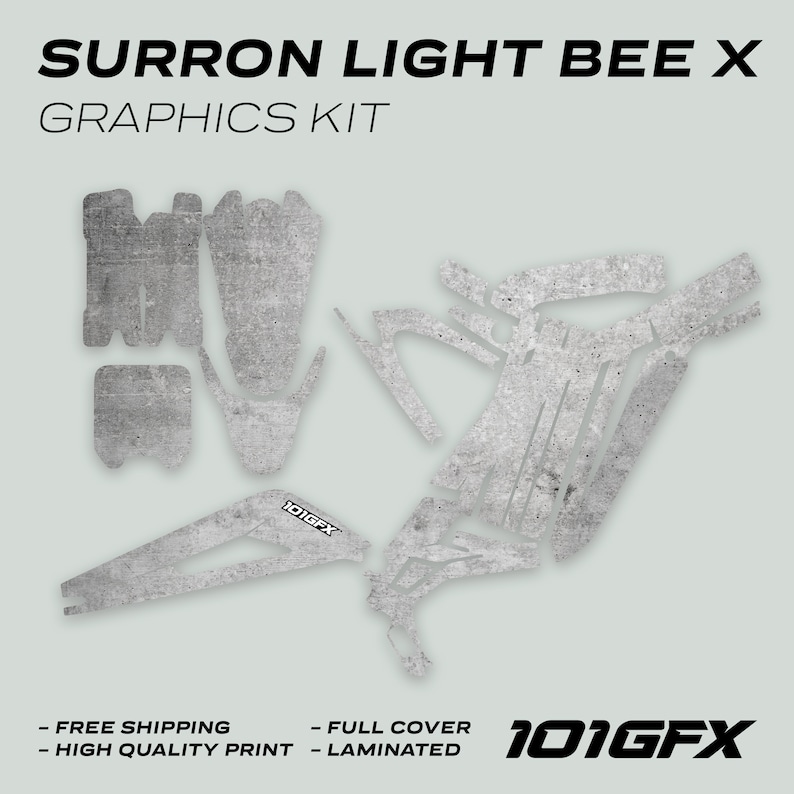 Surron Light Bee X Graphics Kit CONCRETE GREY Decals Stickers - Etsy