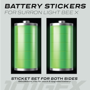 Surron Light Bee X Battery Stickers BATTERY 3D Decals, Graphics Kit ...
