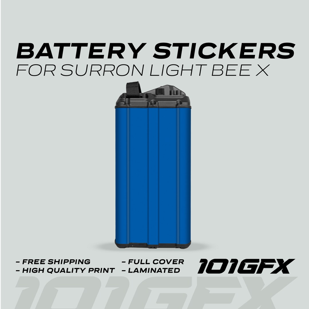 Surron Light Bee X Battery Stickers SOLID BLUE Decals, Graphics Kit ...