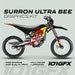 Surron Ultra Bee Graphics Kit FOX RACE LINE White Grey Decals Stickers ...