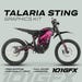 Talaria Sting R Graphics Kit R BULL MONO BLACK Pink Decals Stickers ...