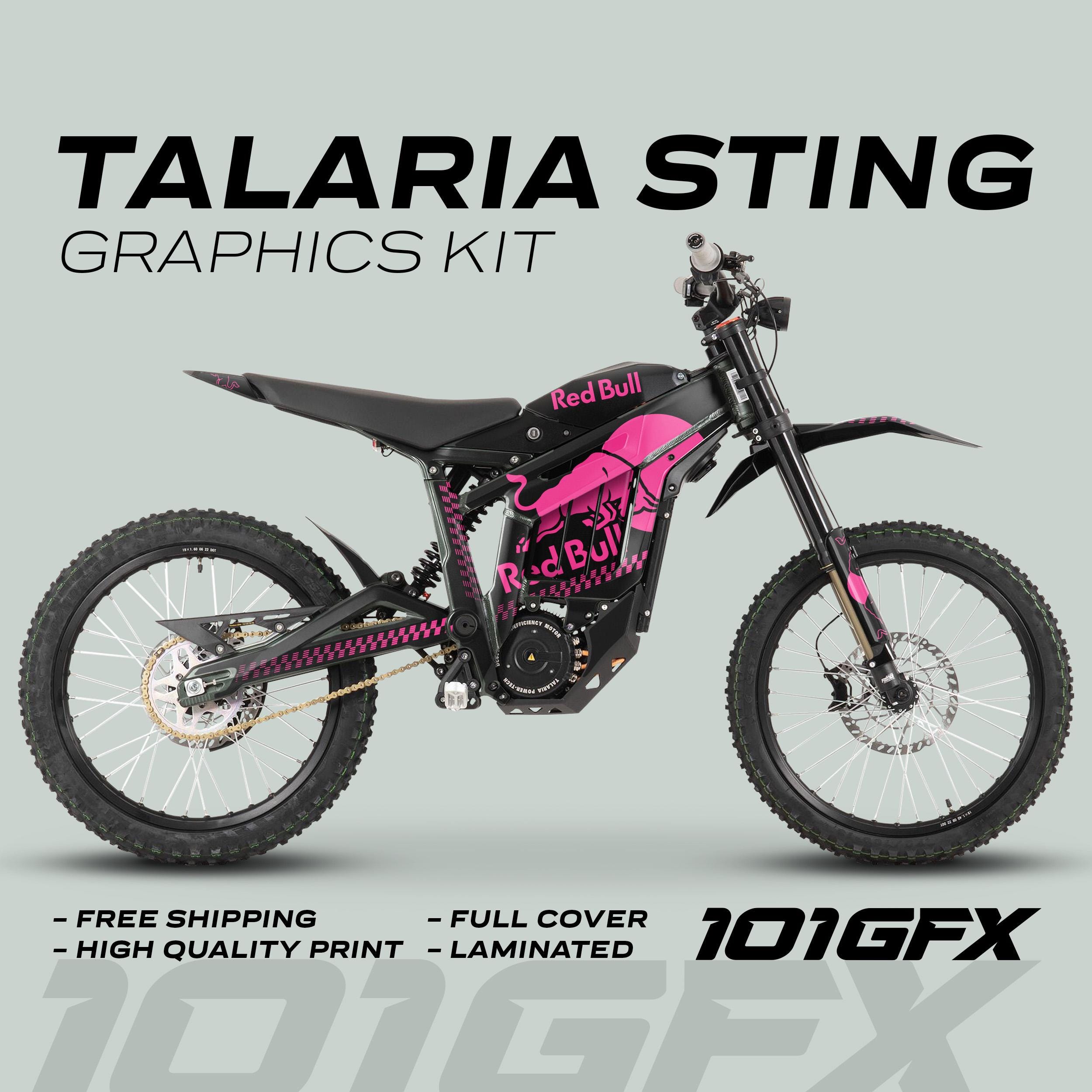 Talaria Sting R Graphics Kit R BULL MONO BLACK Pink Decals Stickers ...