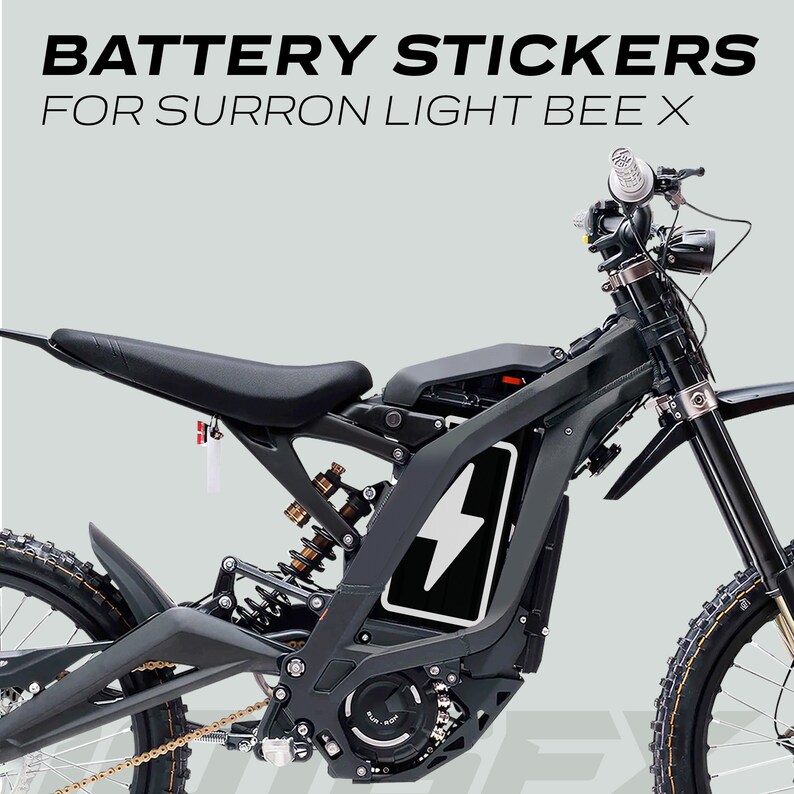 Surron Light Bee X Battery Stickers ICON BOLT Decals, Graphics Kit, AAA ...