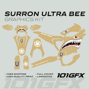 Surron Ultra Bee Graphics Kit MILITARY SHARK SAND Army Camouflage ...