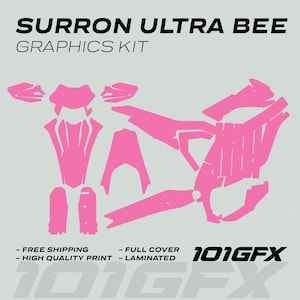 Surron Ultra Bee Graphics Kit SOLID COLOR PINK Decals Stickers ...
