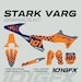 Stark Varg Graphics Kit RACE NAVY ORANGE Decals Stickers Laminated Race ...