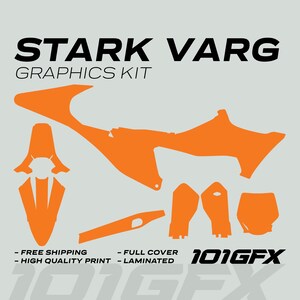Stark Varg Graphics Kit SOLID COLOR ORANGE Stickers Laminated Stark ...