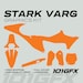 Stark Varg Graphics Kit SOLID COLOR ORANGE Stickers Laminated Stark ...