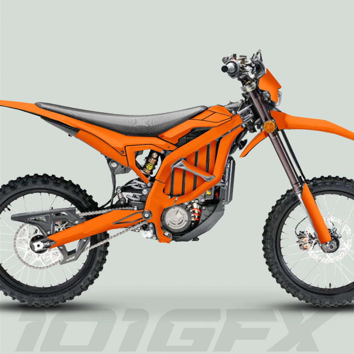 Surron Ultra Bee Graphics Kit SOLID COLOR ORANGE Decals Stickers ...