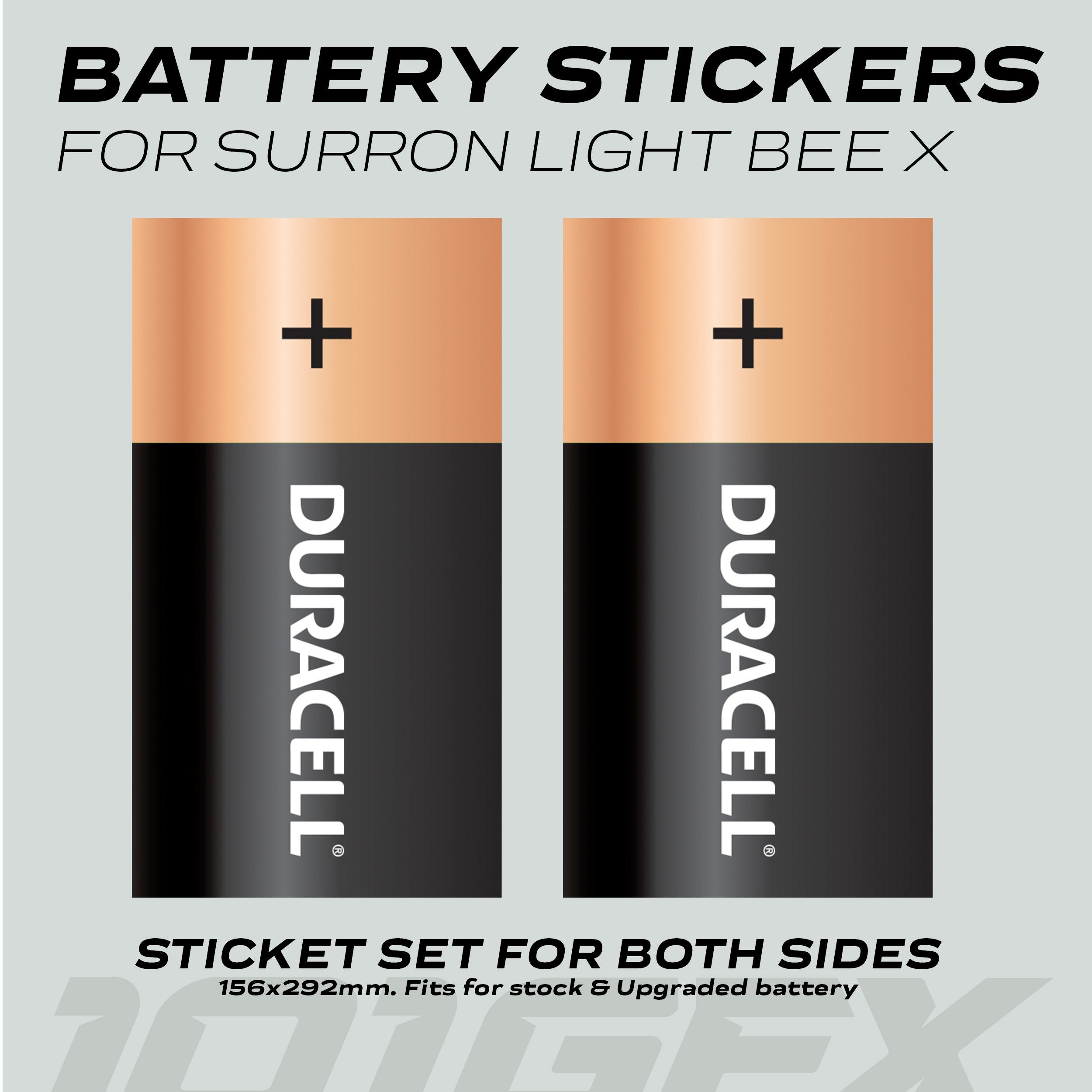 Surron Light Bee X Battery Stickers DURACELL ONE Battery Decals ...