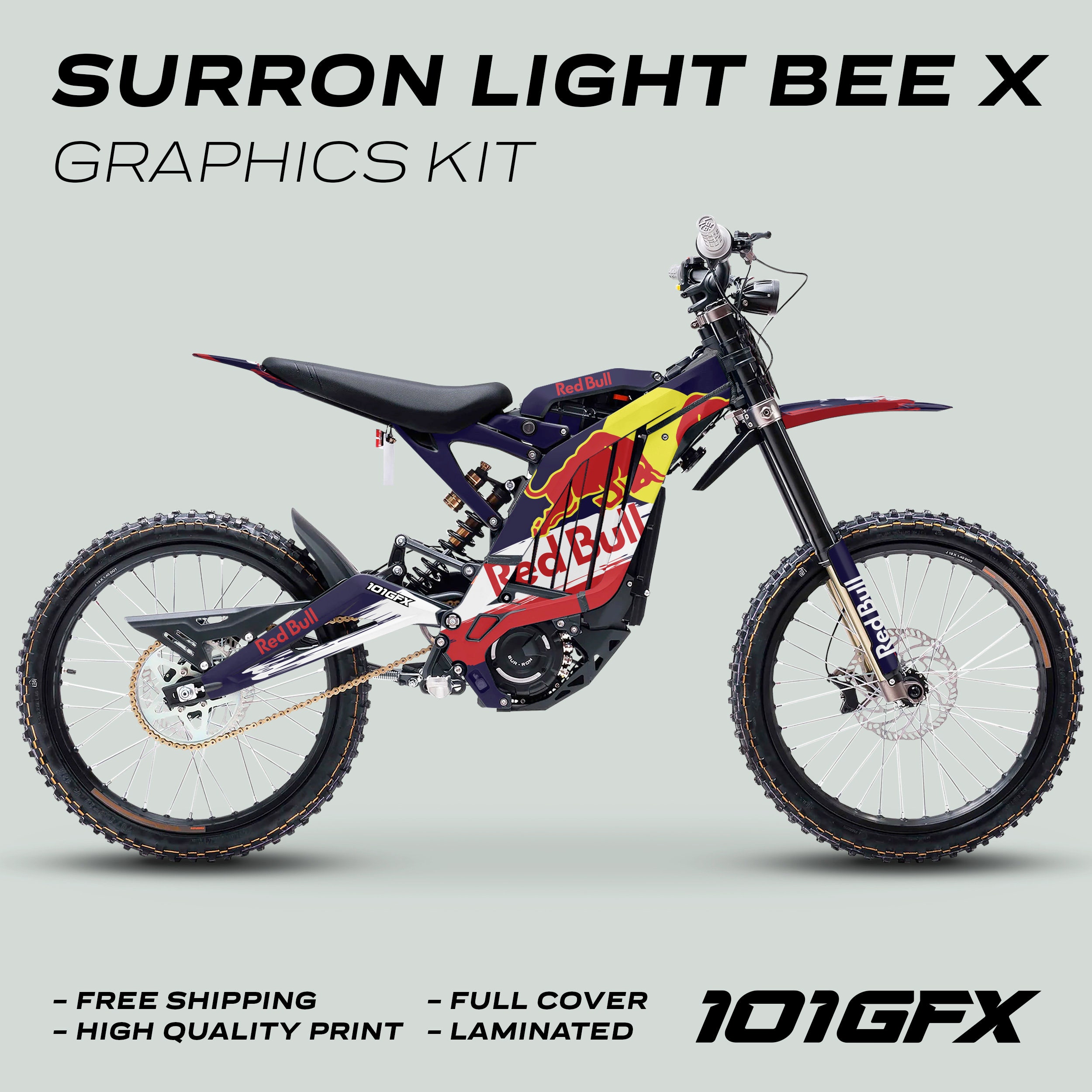 Kit déco Surron Light Bee X R BULL RACE MARINE Stickers plastifiés Sur ...