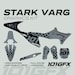 Stark Varg Graphics Kit RACE BLACK GREY Decals Stickers Laminated Race ...