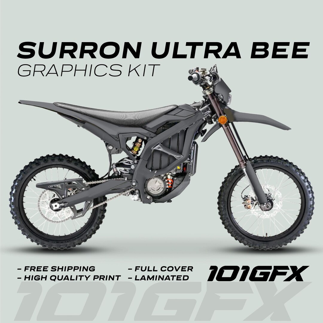 Surron Ultra Bee Graphics Kit SOLID COLOR GREY Decals Stickers ...