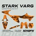 Stark Varg Graphics Kit HEXOCAM ORANGE Decals Stickers Laminated Camo ...