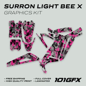 Surron Light Bee X Graphics Kit SPLAT CAMO PURPLE Decals Stickers ...
