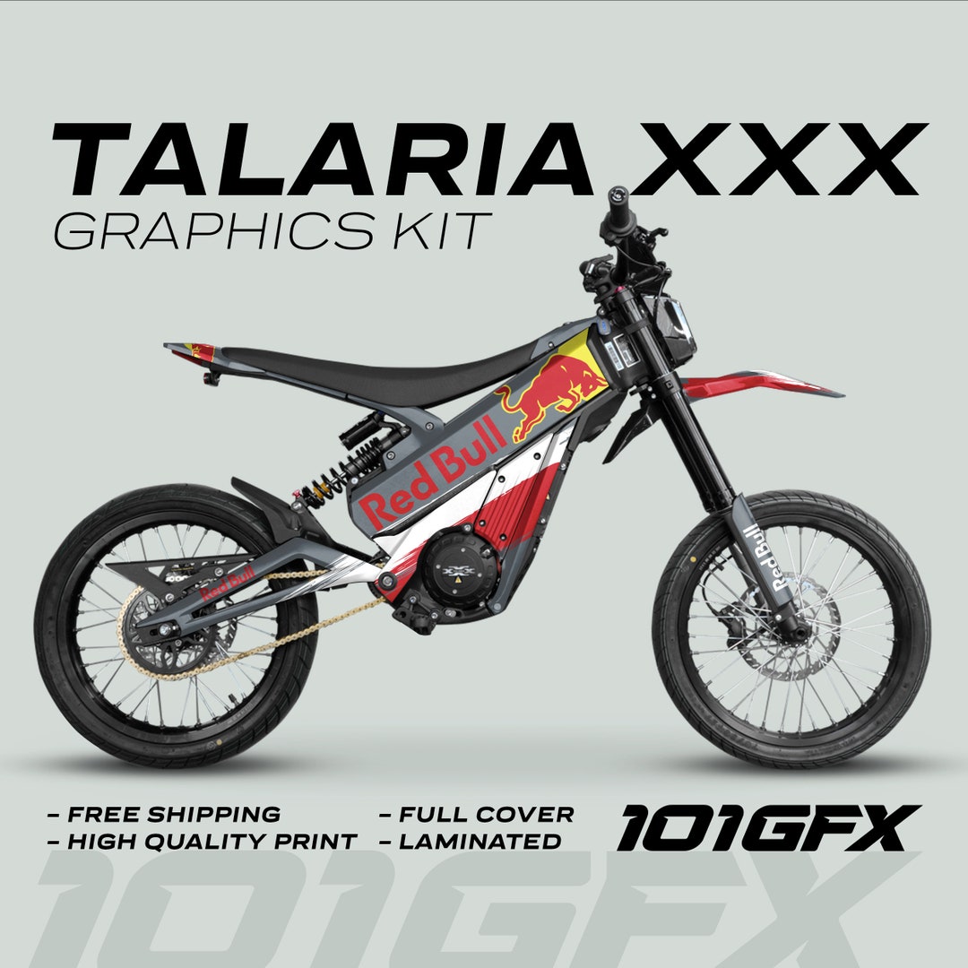 Talaria XXX Graphics Kit R BULL RACE Grey Decals Stickers Laminated ...