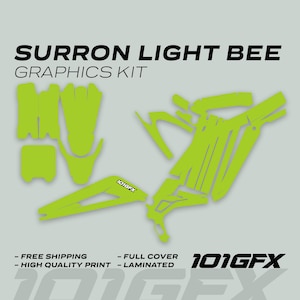 Surron Light Bee X Graphics Kit MONO COLOR GREEN Stickers Color Change ...