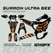 Surron Ultra Bee Graphics Kit FOX RACE LINE Black Orange Decals ...