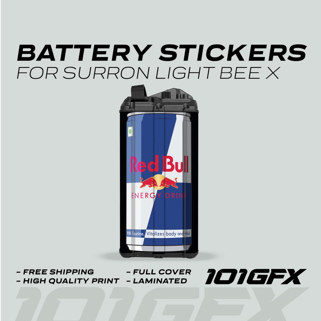 Surron Light Bee X Battery Stickers REDBULL CAN Decals, Graphics Kit ...