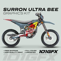 Surron Light Bee X Graphics Kit GEOTECH RED Decals Stickers Laminated ...