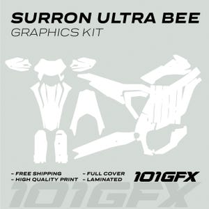 Surron Ultra Bee Graphics Kit SOLID COLOR WHITE Decals Stickers ...