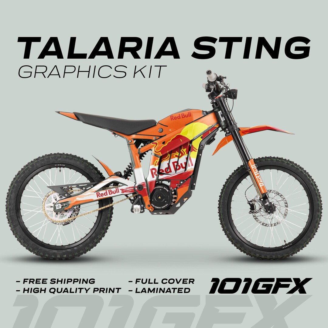 Talaria Sting R Graphics Kit R BULL RACE ORANGE Decals Stickers ...
