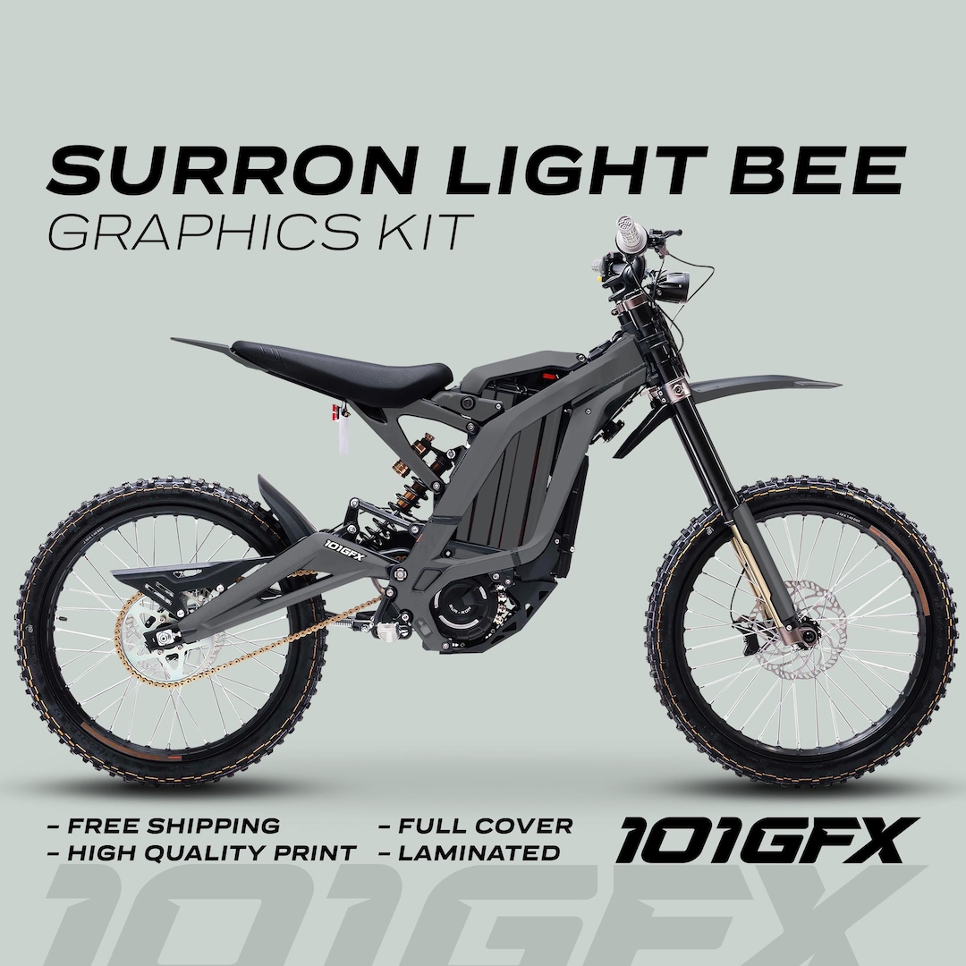 Surron Light Bee X Graphics Kit MONO COLOR GREY Stickers Color Change ...