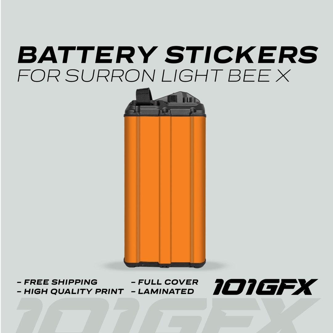 Surron Light Bee X Battery Stickers SOLID ORANGE Decals, Graphics Kit ...