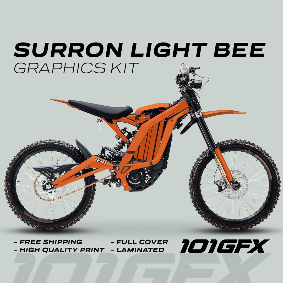 Surron Light Bee X Graphics Kit MONO COLOR ORANGE Stickers Color Change ...
