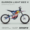 Surron Light Bee X Graphics Kit FOX RACE LINE White Purple Decals ...