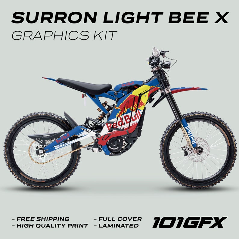 Surron Light Bee X Graphics Kit REDBULL RACE BLUE Decals - Etsy Australia