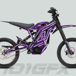 E Ride Pro SS Graphics Kit BRUSH Purple White Decals Stickers Laminated ...